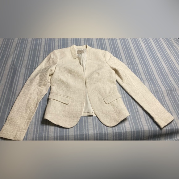 LOFT | Jackets & Coats | Loft Textured Cream Colored Blazer | Poshmark